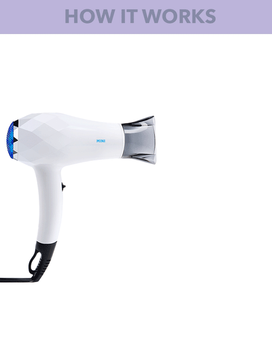 InStyler MINI Travel Hair Dryer White | Travel Size Hair Dryer